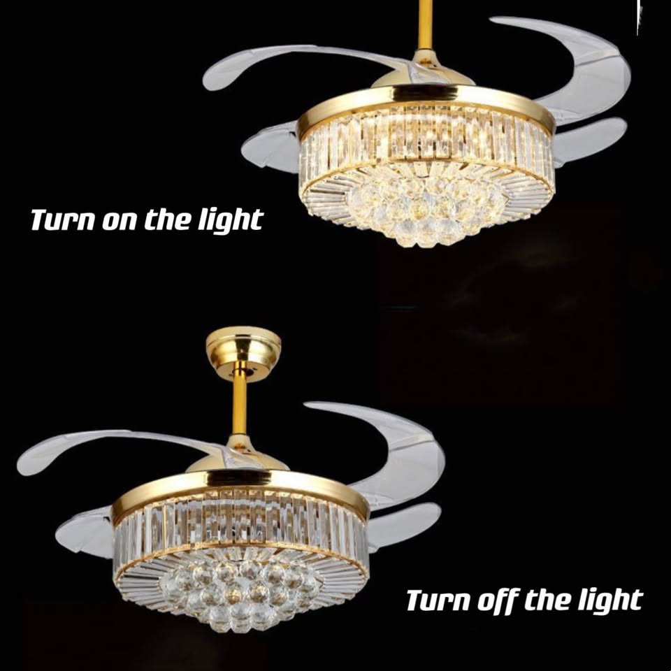 Ceiling Fan with Crystal Light|USOR Australia| RCM certified