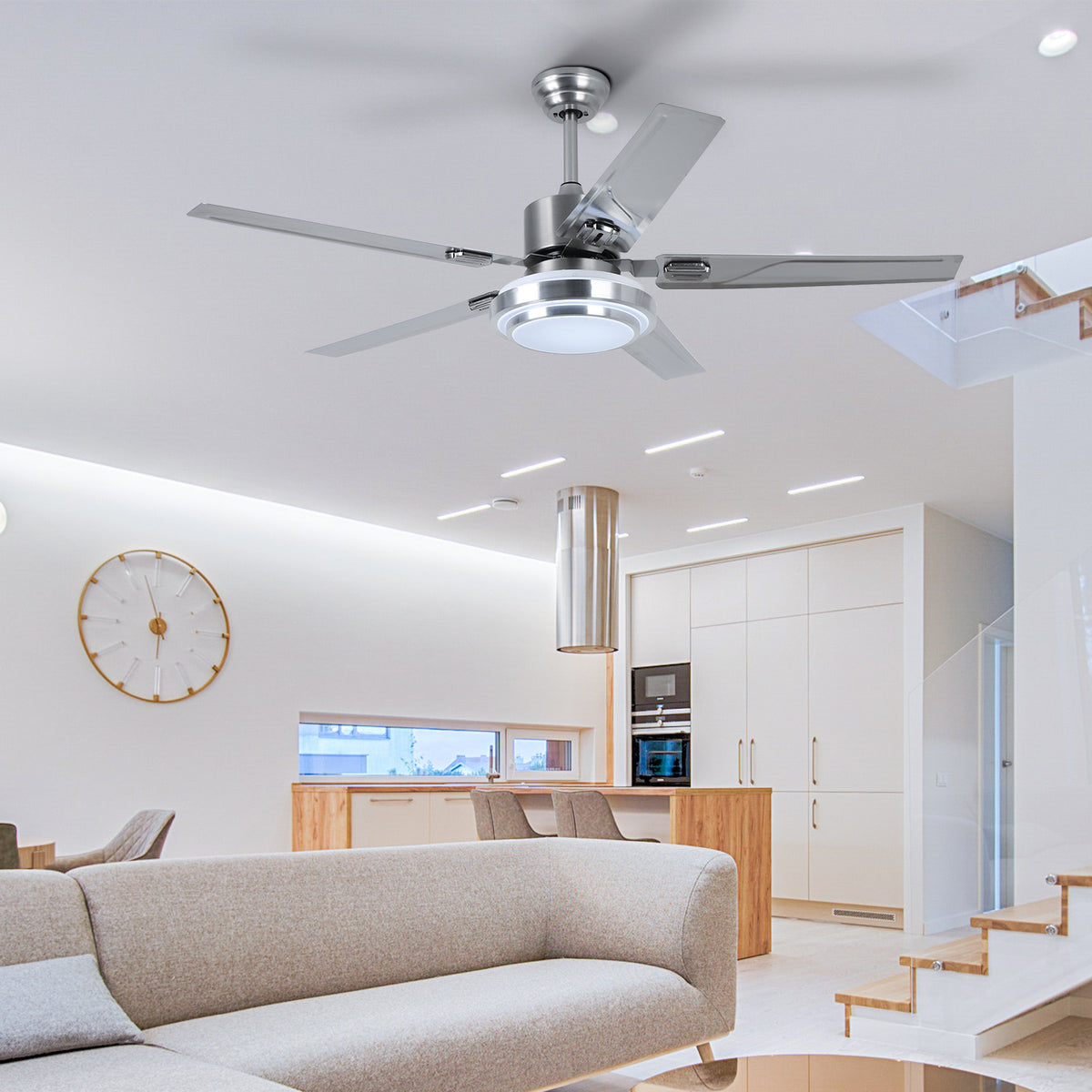Silver Ceiling Fan with Light| USOR Australia| RCM certified